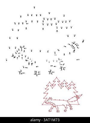 Dot to dot puzzle for children. Connect dots game. jellyfish ...