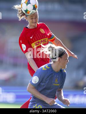 Farum, Denmark. 17th Apr, 2025. Karen Linnebjerg Knudsen (7) of FC ...