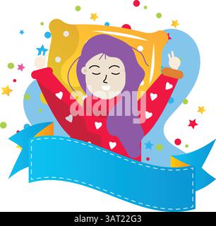 World Sleep Day Relaxation Awareness Vector Illustration Stock Vector ...