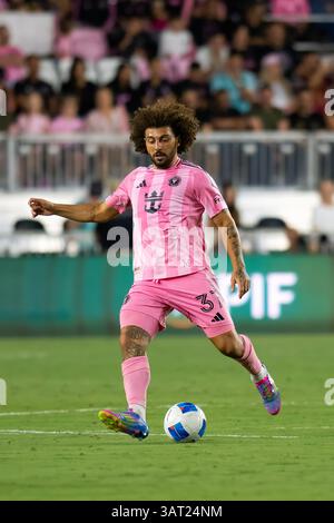 Inter Miami defender Maximiliano Falcón (37) passes the ball during the ...