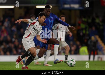 London, UK. 17 April, 2025 Kacper Chodyna during Chelsea FC vs Legia ...
