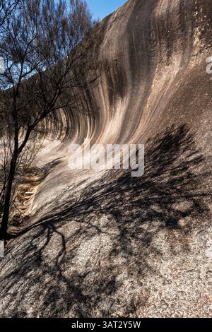 Wave Rock is a natural rock formation that is shaped like a tall ...