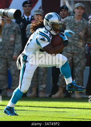 The Carolina Panthers DeAngelo Williams rushes against the Dallas ...