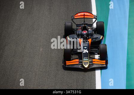 24 BENNETT John (gbr), Van Amersfoort Racing, Dallara F2 2024, action ...