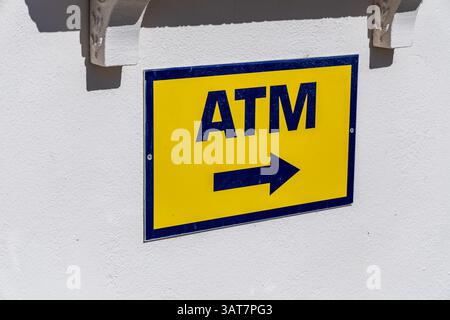 Convenient direction sign in the tourist town of Banff Alberta Canada ...