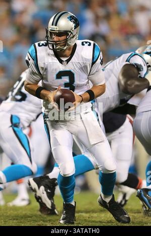 Carolina Panthers quarterback Derek Anderson passes under pressure ...