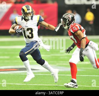 Atlanta Falcons wide receiver Chris Blair (19) works out during ...