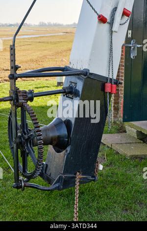 March 5, 2025 - Warga-Netherlands: Detail of the tail of Dutch windmill ...