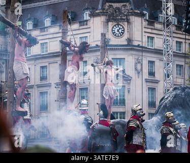 London, UK. 18th Apr, 2025. The Passion of Jesus, The King of the Jews ...