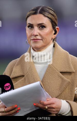 TNT Sports presenter, Orla Chennaoui during the Gallagher Premiership ...