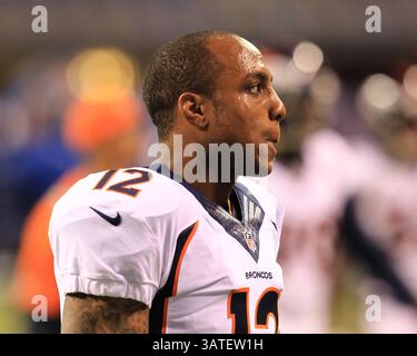 Denver Broncos wide receiver Pat Bryant (13) runs with the ball against ...