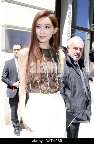 April 17, 2025 Lin Chiling attend Ralph Lauren Collection 2025 Fall ...