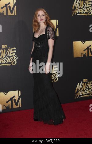 BURBANK, CA. April 9, 2016: Jessica Chastain at the 2016 MTV Movie ...