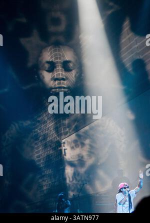 Lil Wayne performs during the Americas Most Wanted Tour at the Cruzan ...