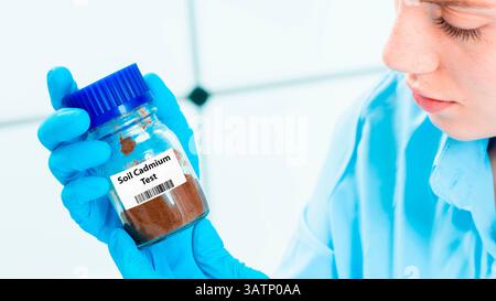 Cadmium content test in a soil sample Stock Photo - Alamy
