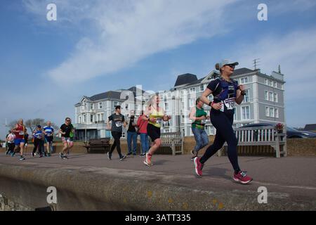 Runners on Princes Parade, Hythe, in the 2025 Folkestone 10 mile race ...