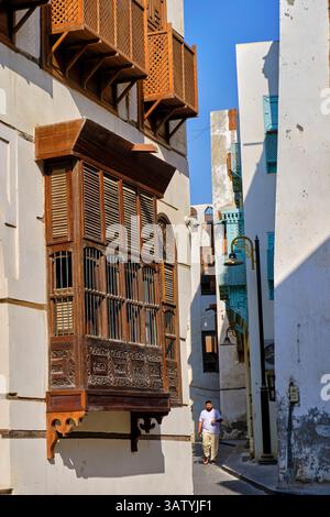 Al-Balad old town with traditional muslim houses, Jeddah, Saudi Arabia ...