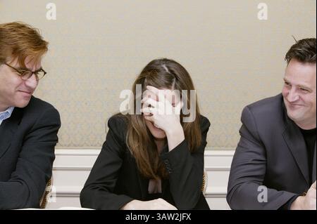 Amanda Peet, from left, Matthew Shear, and Andrea Martin attend the ...