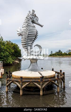 Seahorse, official city status symbol, Miri, Malaysia Stock Photo - Alamy