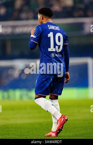 Jadon Sancho seen during UEFA Conference League 2025 final game between Real Betis Balompie and ...