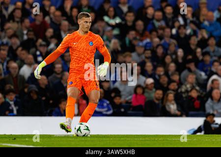 Filip Jorgensen seen during UEFA Conference League 2025 final game ...