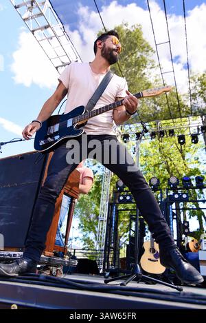 Old Dominion lead singer Matthew Ramsey performs prior to a NASCAR Cup ...