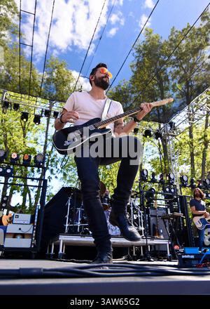 Old Dominion lead singer Matthew Ramsey performs prior to a NASCAR Cup ...