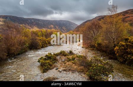 Glen Catacol river just before it enters Catacol Bay on the Island of ...