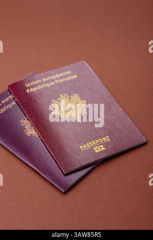 French passport for travelling, flying and doing business. France ...