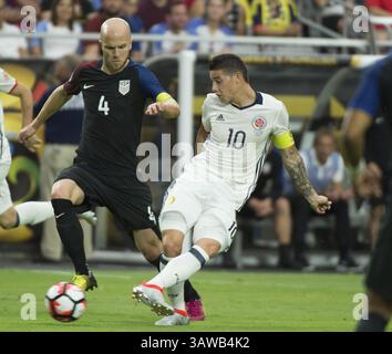 James Rodriguez #10 of Colombia national team warms -up before the FIFA ...