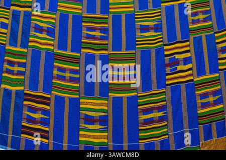 Ghana, Bonwire. Bonwire Kente Museum. Example of Old Kente Cloth Stock ...