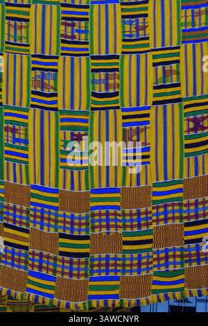 Ghana, Bonwire. Bonwire Kente Museum. Example of Old Kente Cloth Stock ...
