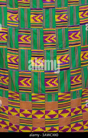 Ghana, Bonwire. Bonwire Kente Museum. Example of Old Kente Cloth Stock ...