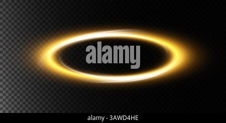 A Glowing Golden Halo Effect Presented on a Dark Background to Create a ...