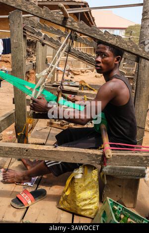 Ghana, Asonomaso. Ntonso Adinkra Village. Ashanti Adinkra Cloth Maker ...