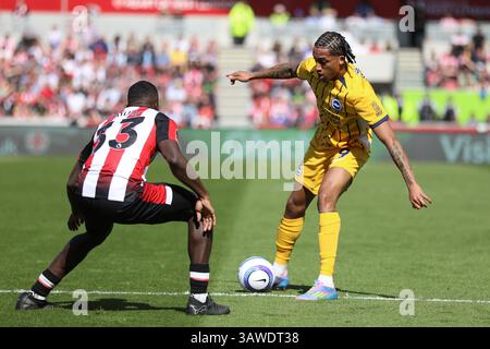 Michael Kayode of Brentford during the Pre-season friendly match Queens ...