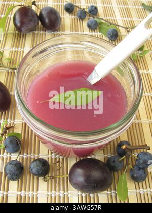 Jam with sloe and damson Stock Photo - Alamy