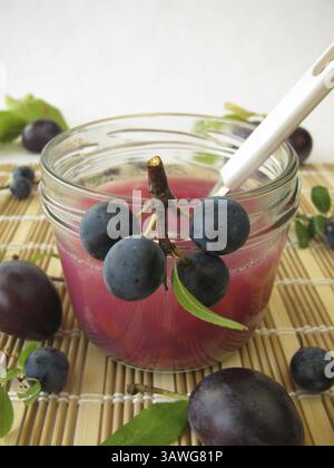 Jam with sloe and damson Stock Photo - Alamy
