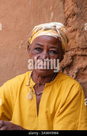Ghana, Mognori. Middle-aged Woman, a Village Producer of Shea Butter ...