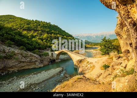 Kadiut bridge in the Region of Permet Stock Photo - Alamy