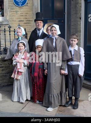 Thornton, West Yorkshire, UK, 20 Apr 2024, the Bronte Birthplace walk ...