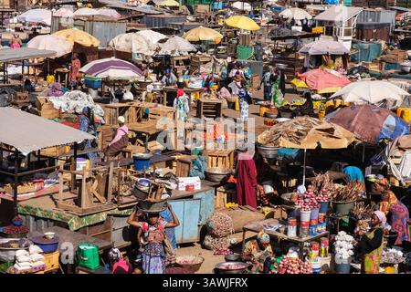 Ghana, Tamale. Overhead View of Central Market Scene Stock Photo - Alamy