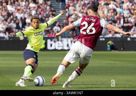 West Ham United defender Kyle Walker-Peters (2) and Wolverhampton ...
