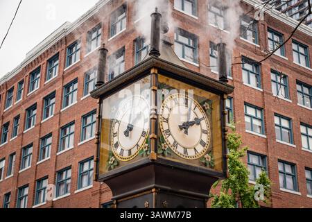 Iconic clock in Gastown neighborhood of Vancouver, BC, Canada Stock ...