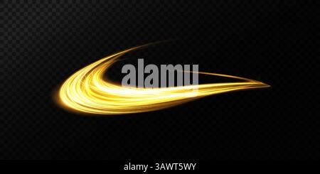 The iconic Golden Nike Swoosh Logo stands out dramatically on a sleek ...
