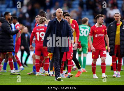 Liverpool manager Arne Slot after the Premier League match at Anfield ...