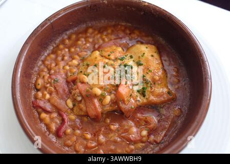 fresh cod fish receipt ready to eat as sea food dish Stock Photo - Alamy