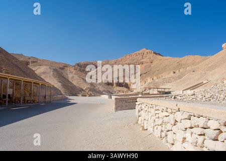 Valley of the Kings, long narrow defile west of the Nile River in Luxor ...