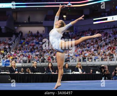 UCLA's Katelyn Rosen competes on the floor exercise during the NCAA ...
