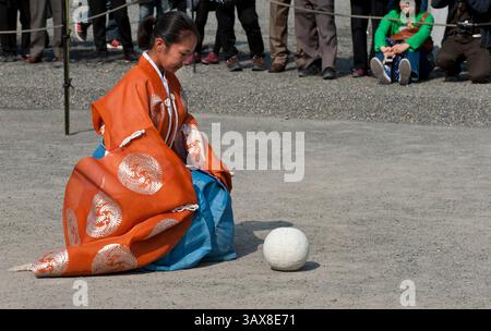 Kemari is a traditional Japanese ball game popular during the Heian and ...